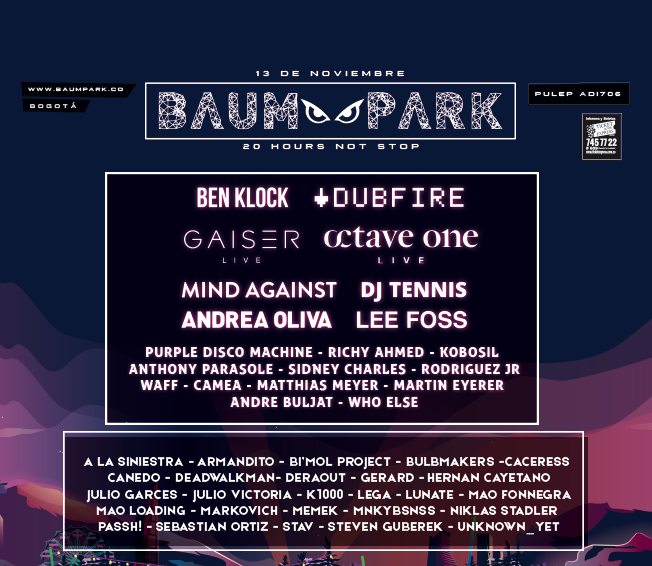 ESTE ES EL CARTEL DE LA PRIMERA EDICÍON DE BAUM PARK